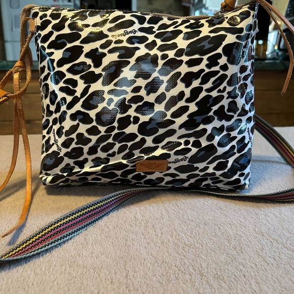 Consuela | Bags | Consuela Black And White Animal Print Crossbody Bag ...